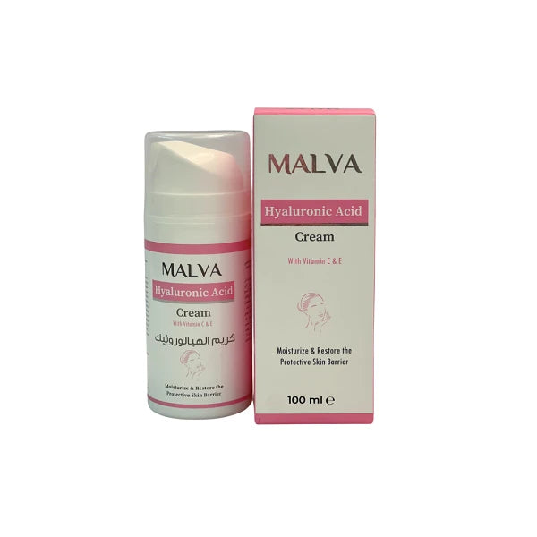 Malva Hyaluronic Acid Cream With Vitamin C And E - 100ML – Taj Class