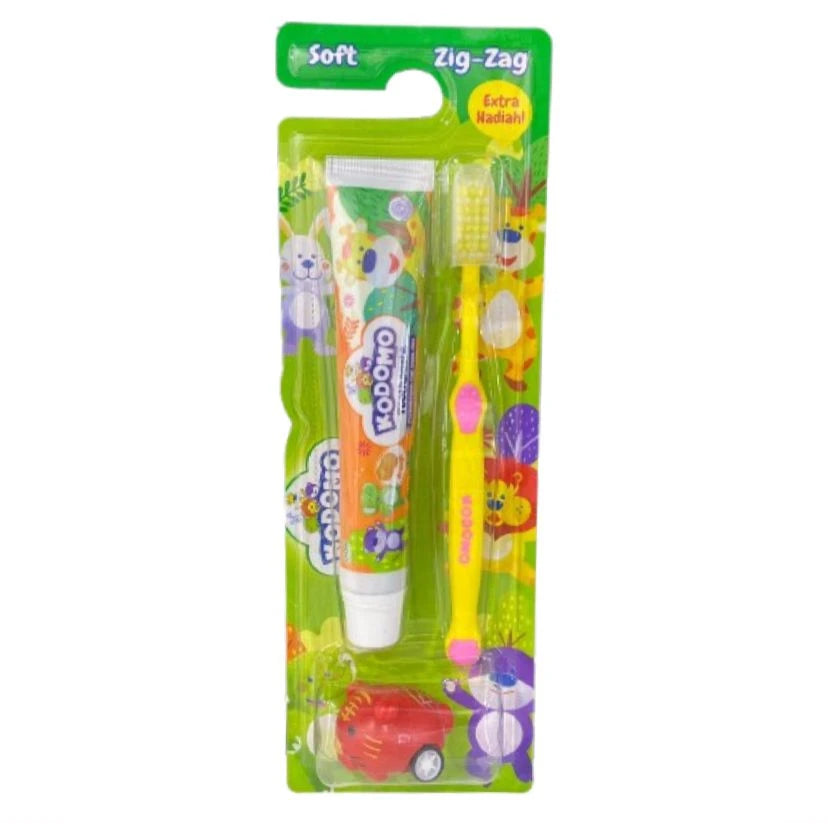 Kodomo Toothpaste Kids Orange & Zig Zag Toothbrush – Taj Class